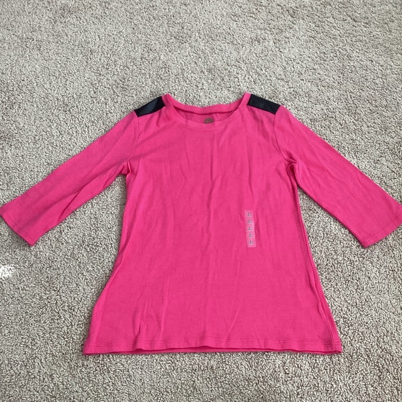 total girl | Shirts & Tops | Nwt Total Girl Tg Pink 34 Sleeve Shirt ...